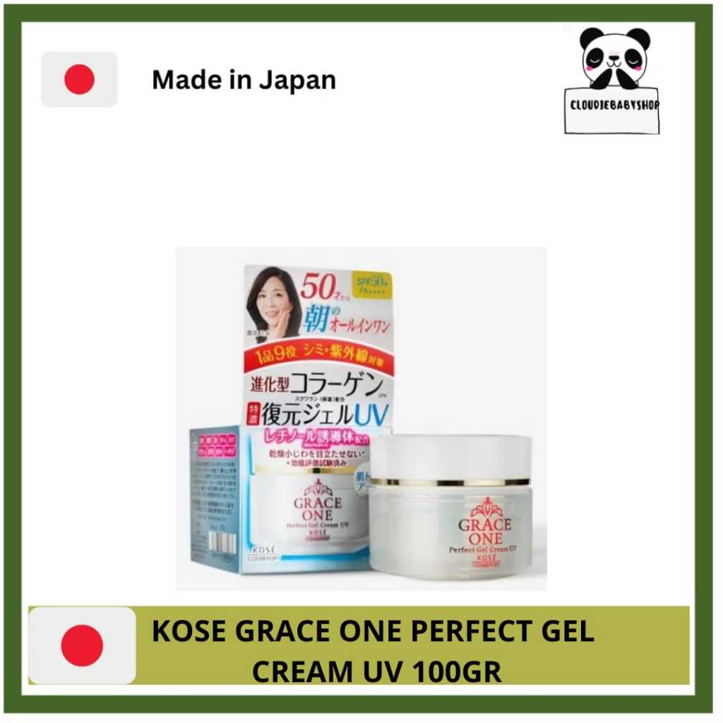 Jual Kose Grace One Perfect Gel Cream UV SPF50 cream anti penuaan Japan | Shopee Indonesia