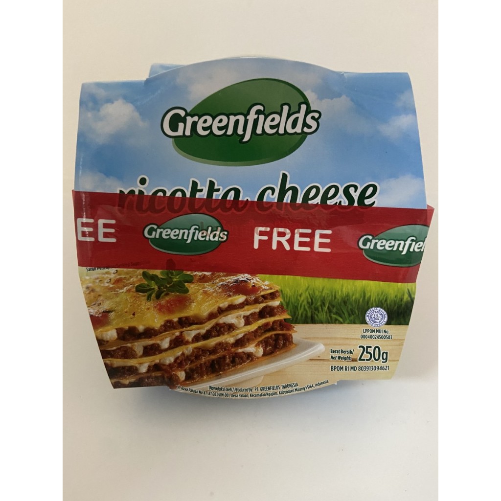 Jual GREENFIELD RICOTTA CHEESE 200 GR | Shopee Indonesia