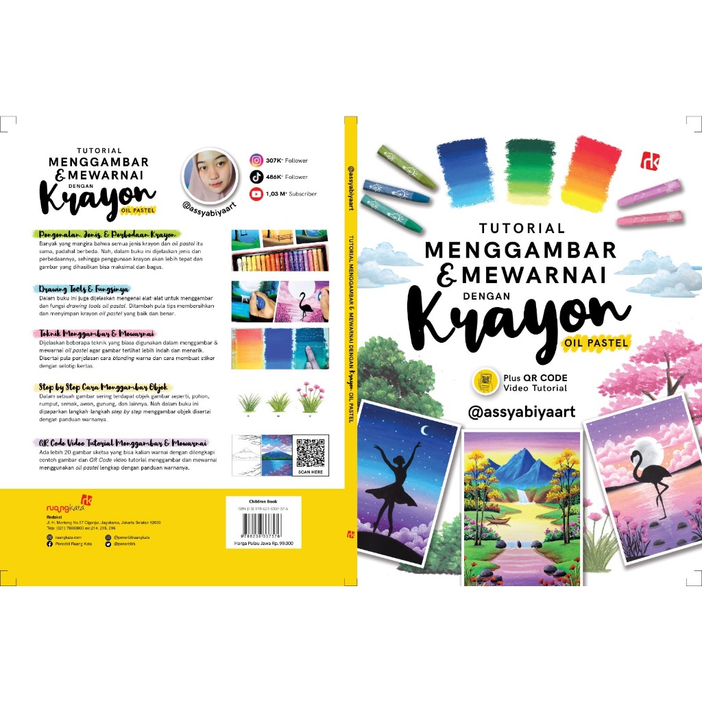 Jual Buku Tutorial Menggambar & Mewarnai Dengan Krayon Oil Pastel - assyabiyaart | Shopee Indonesia