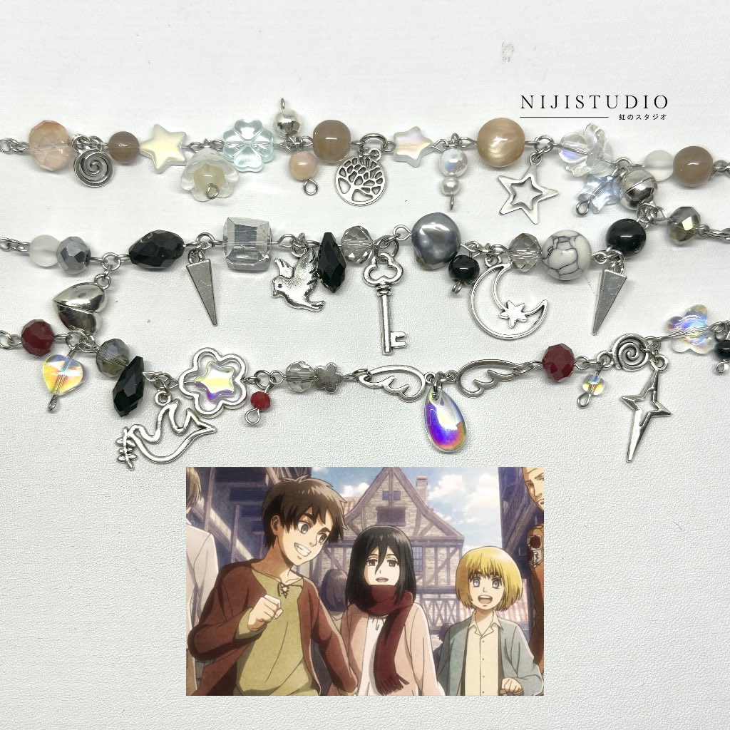 Jual matching bracelet attack on titan aot eren mikasa armin themed ⍣ ೋ ...