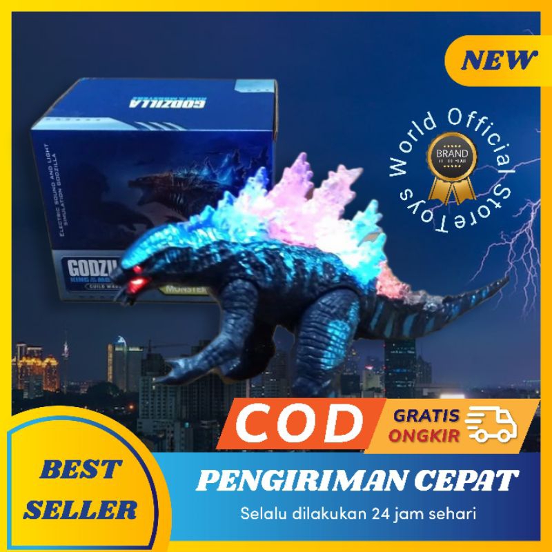 Jual Toys - Mainan Godzilla Besar Baterai Jalan Nyala Lampu Suara ...