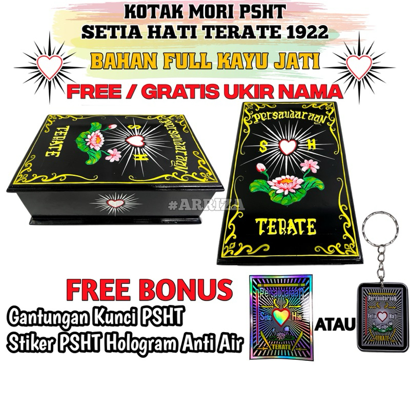 Jual PROMO!!! KOTAK MORI PSHT MURAH Bonus Gantungan Kunci PSHT + Stiker / Kotak Mori TERBUAT ...