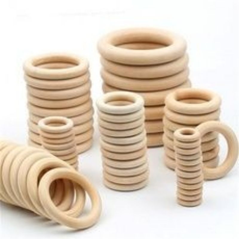 Jual Wooden ring 3cm 4cm 5cm 7cm ring kayu bulat natural | Shopee Indonesia