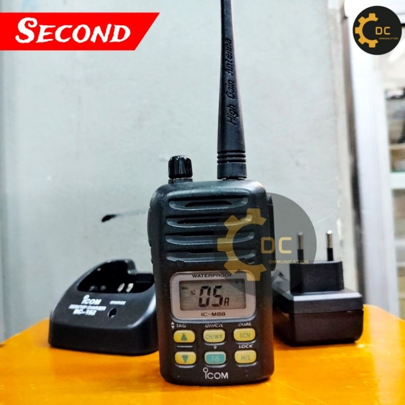 Jual HT Icom IC-M88 Frekuensi VHF Second Original ICM88 M88 Waterproof ...