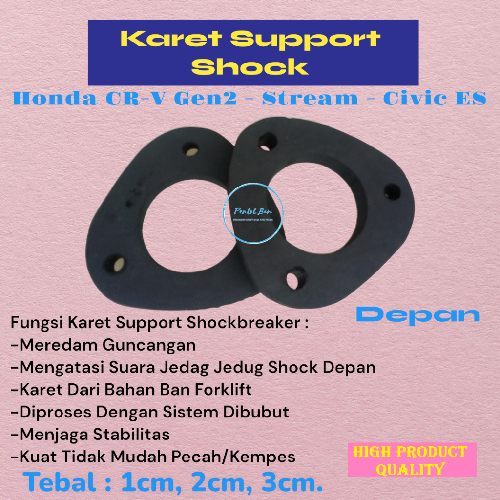 Jual Karet Tatakan Support Shock Depan Honda CR-V Gen2 - Stream - Civic ...