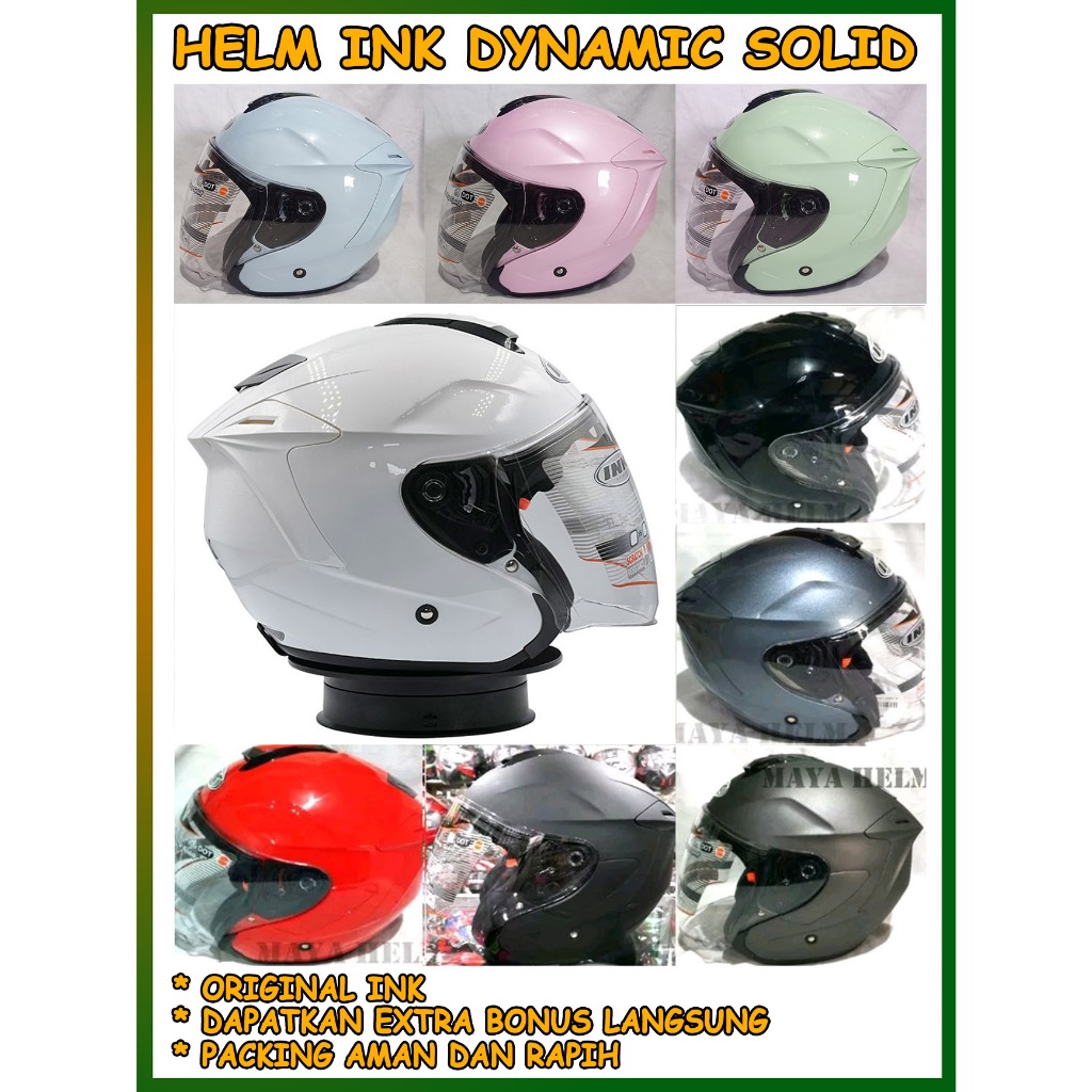 Jual Helm INK Dynamic Solid Half Face Orginal INK | Shopee Indonesia