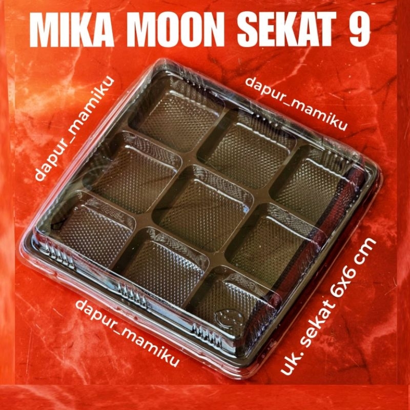 Jual Tray Mika Sekat 9 + Tutup / Mika Moon cake sekat 9 Mika mooncake sekat 9 lubang Tray Mika ...