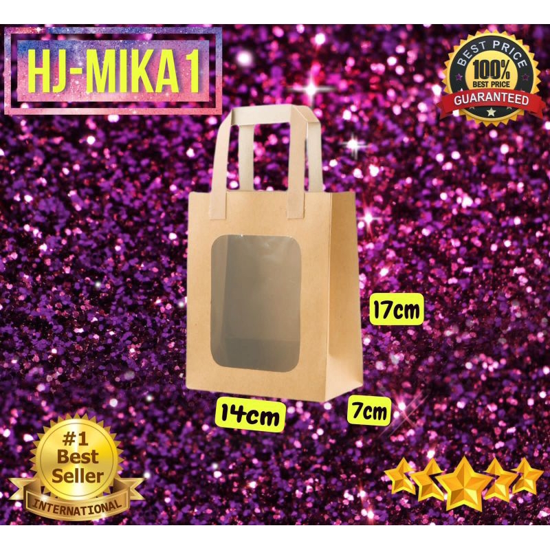 Jual PEMBELIAN KELIPATAN 12PCS PAPERBAG HJ MIKA 1 14x7x17 PAPERBAG MIKA ...