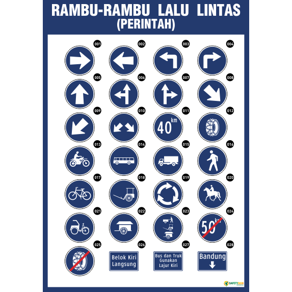 Jual Rambu Lalu Lintas Perintah Diameter 60cm Sticker Scotlite ...