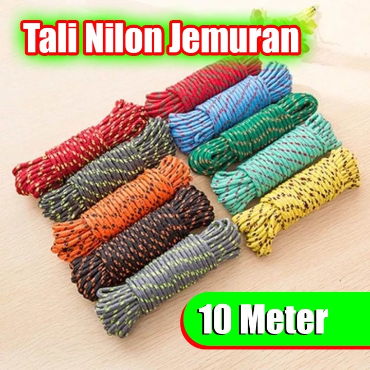 Jual Tali Nilon 10 Meter Serbaguna Jemuran Pengikat Outdoor Nylon Rope ...