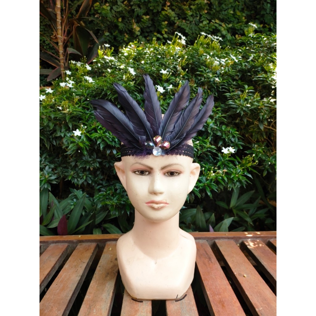 Jual Bando Hiasan Kepala Bulu Angsa untuk Tari dan Karnaval, Bandana ...