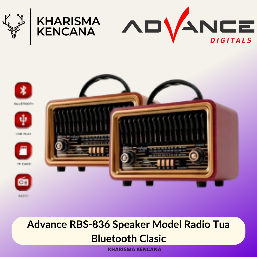 Jual ADVANCE RBS-836 SPEAKER MODEL RADIO TUA BLUETOOTH CLASSIC | Shopee Indonesia