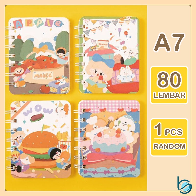 Jual Buku Catatan Kecil Ukuran A7/Mini Notebook A7 Motif Lucu Buku Notobook Ring - Best ...