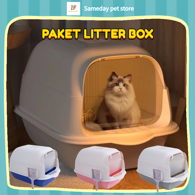 Jual Tempat Pasir Kucing Cat Litter Box Kucing Tertutup Liter Box ...