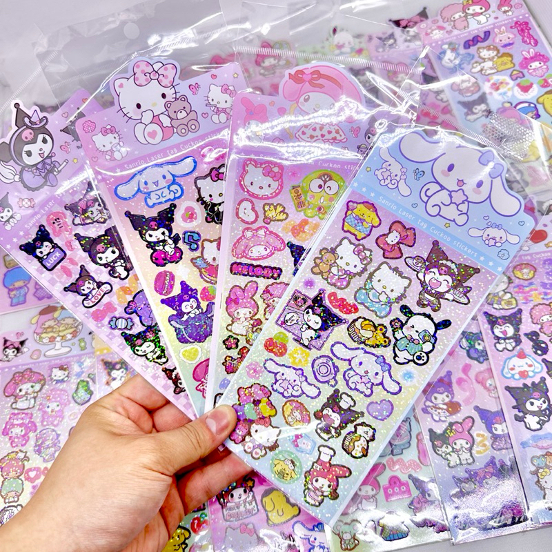 Jual Sticker Hologram Sachet Karakter lucu Sticker Pack Karakter kartun ...