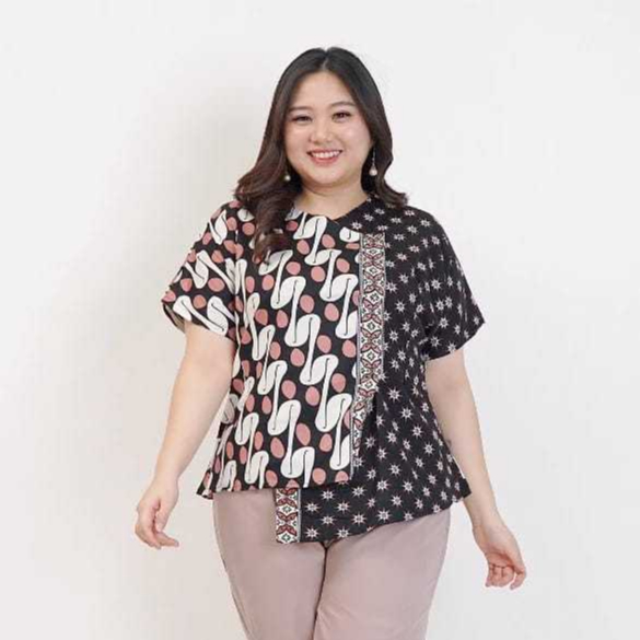 Jual ATASAN BATIK BIG SIZE BLOUSE JUMBO WANITA 292 Mrs1 | Shopee Indonesia