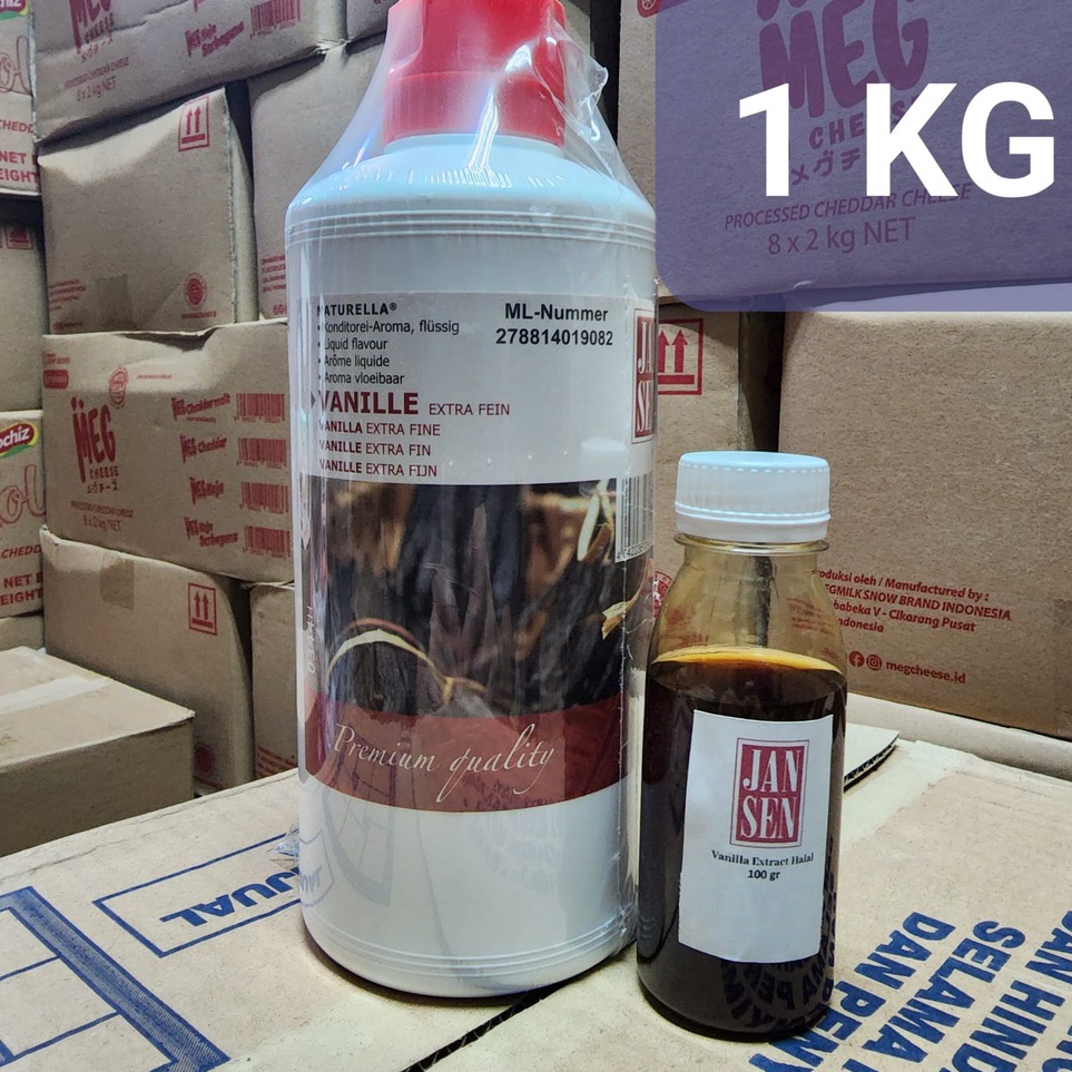 Jual Harga Murah JANSEN Vanilla Extract 1KG Fine Perisa Vanila pasta ...
