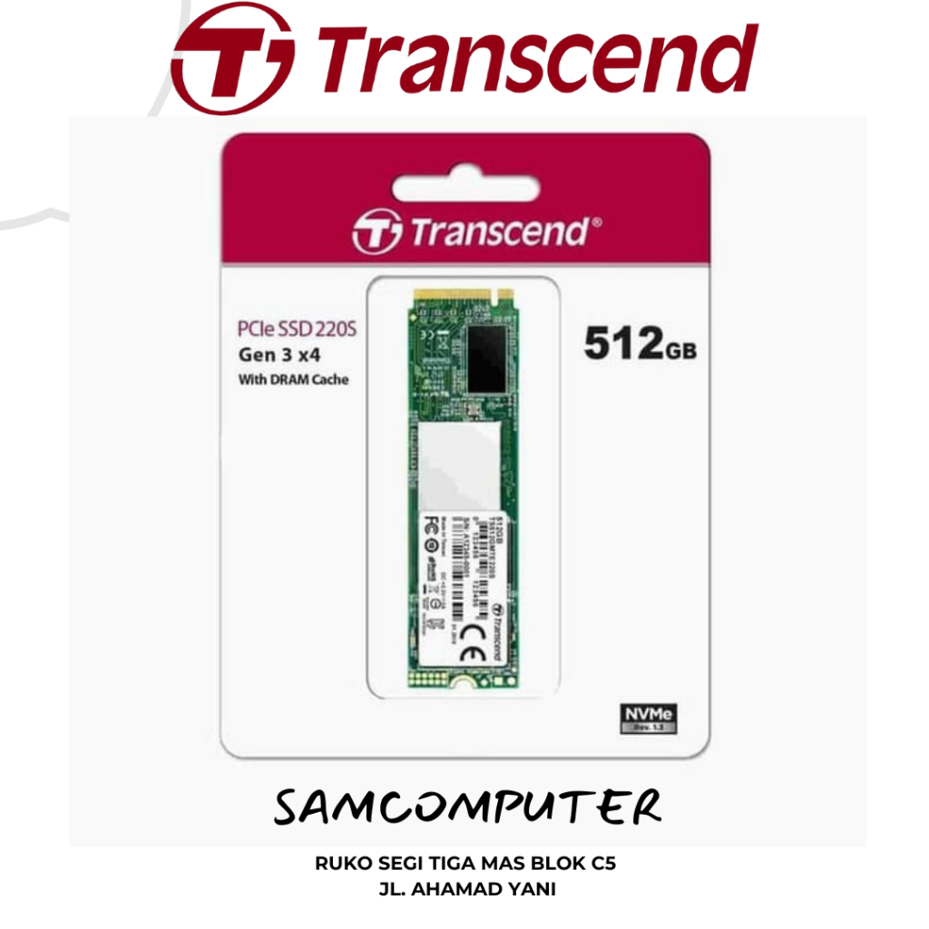 Jual Transcend 512GB M.2 2280 PCIe Gen3x4 3D TLC With Dram ( TS512GMTE220S) | Shopee Indonesia