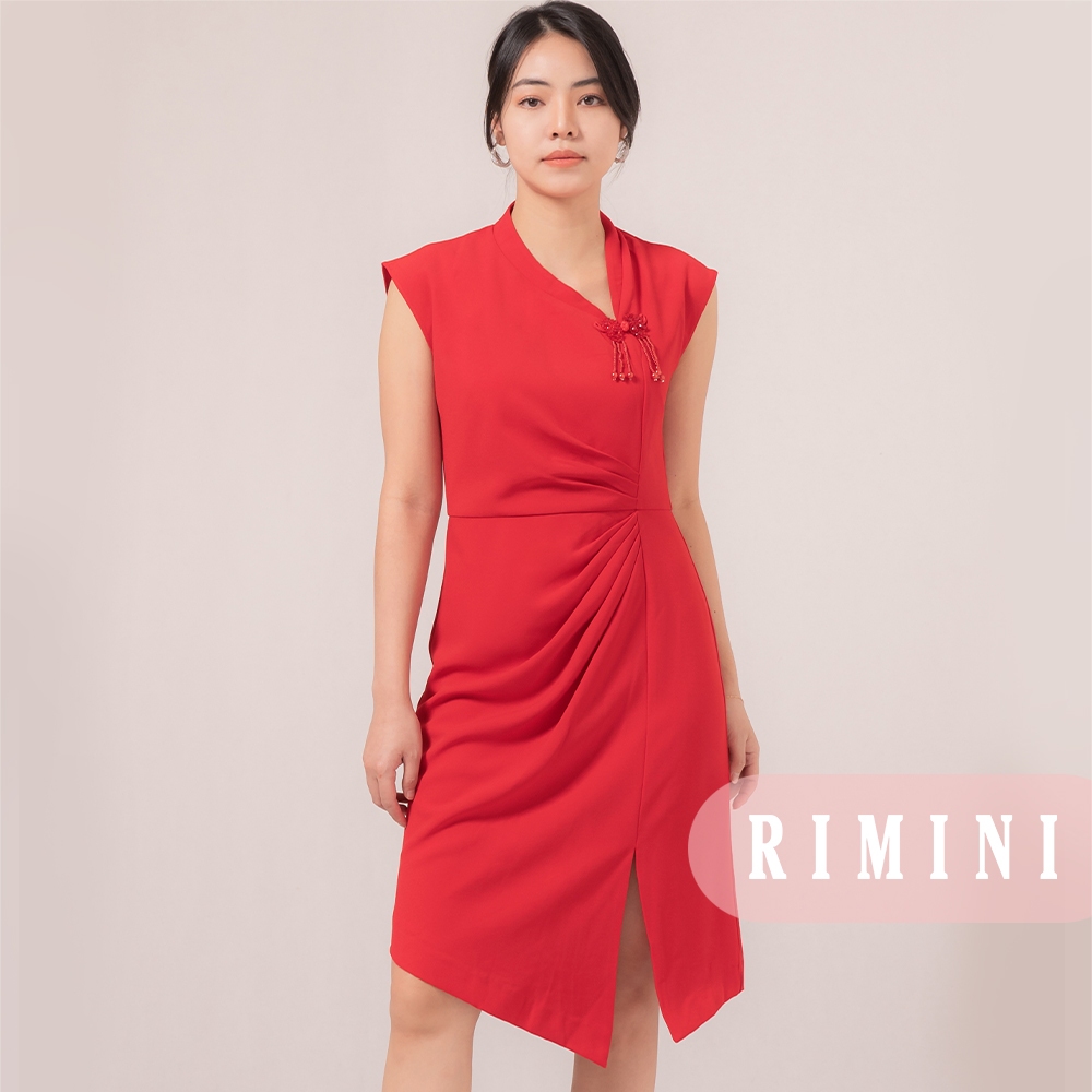 Jual RIMINI- Dress Wanita Gaun Elegan V Neck Cheongsam Mandarin Xs-XL ...