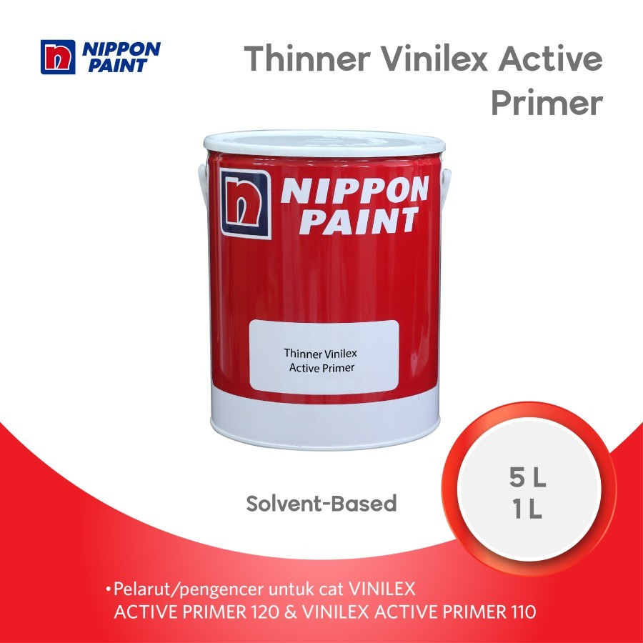Jual THINNER VINILEX ACTIVE PRIMER-5L-PELARUT THINNER MELAMINE NIPPON PAINT | Shopee Indonesia