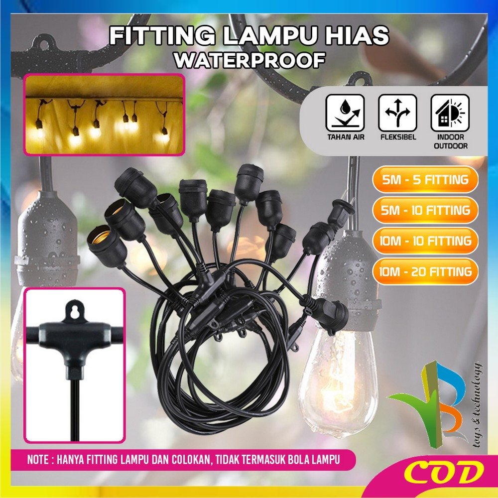 Jual RB-C955 Kabel Fitting Lampu Gantung Outdoor 10 Meter 10 Fitting ...