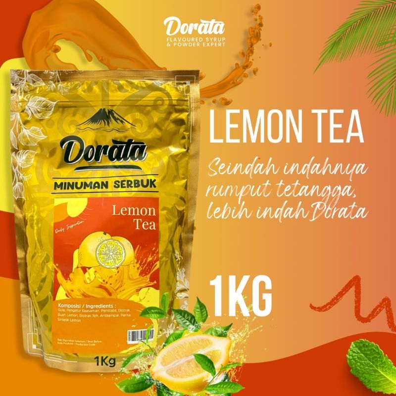 Jual Dorata Powder Drink Lemon Tea 1 Kg - Bubuk Minuman Rasa Lemon Tea ...