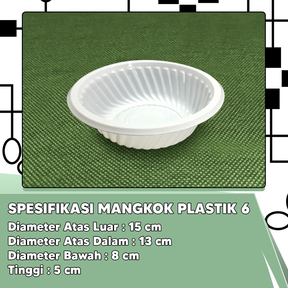 Jual Mangkok Plastik Mika Putih Susu ISI 50PCS Sekali Pakai / Mangkok ...
