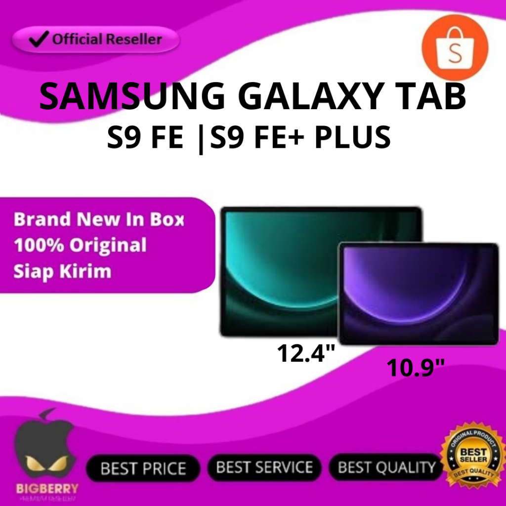 Jual RESMI Samsung Galaxy Tab S9 FE | S9 FE Plus + 6/128GB 8/128 12/256GB 5G Grey Light Green ...
