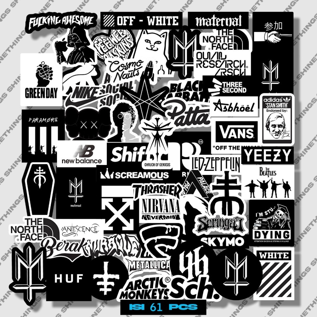 Jual stiker pack BRAND helm tumblr helmet music brand hype STICKER PACK ...