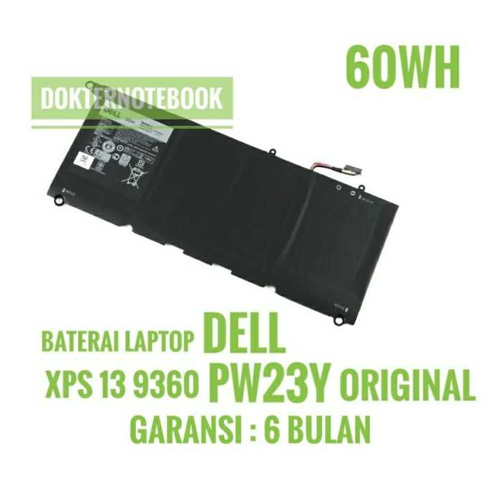 Jual Baterai Laptop Dell XPS 13 9360 PW23Y Ori | Shopee Indonesia