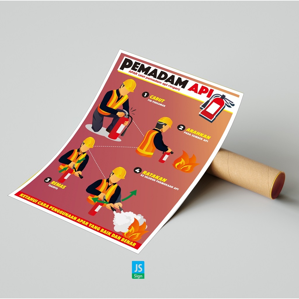 Jual POSTER SAFETY K3 CARA PENGGUNAAN APAR | Shopee Indonesia