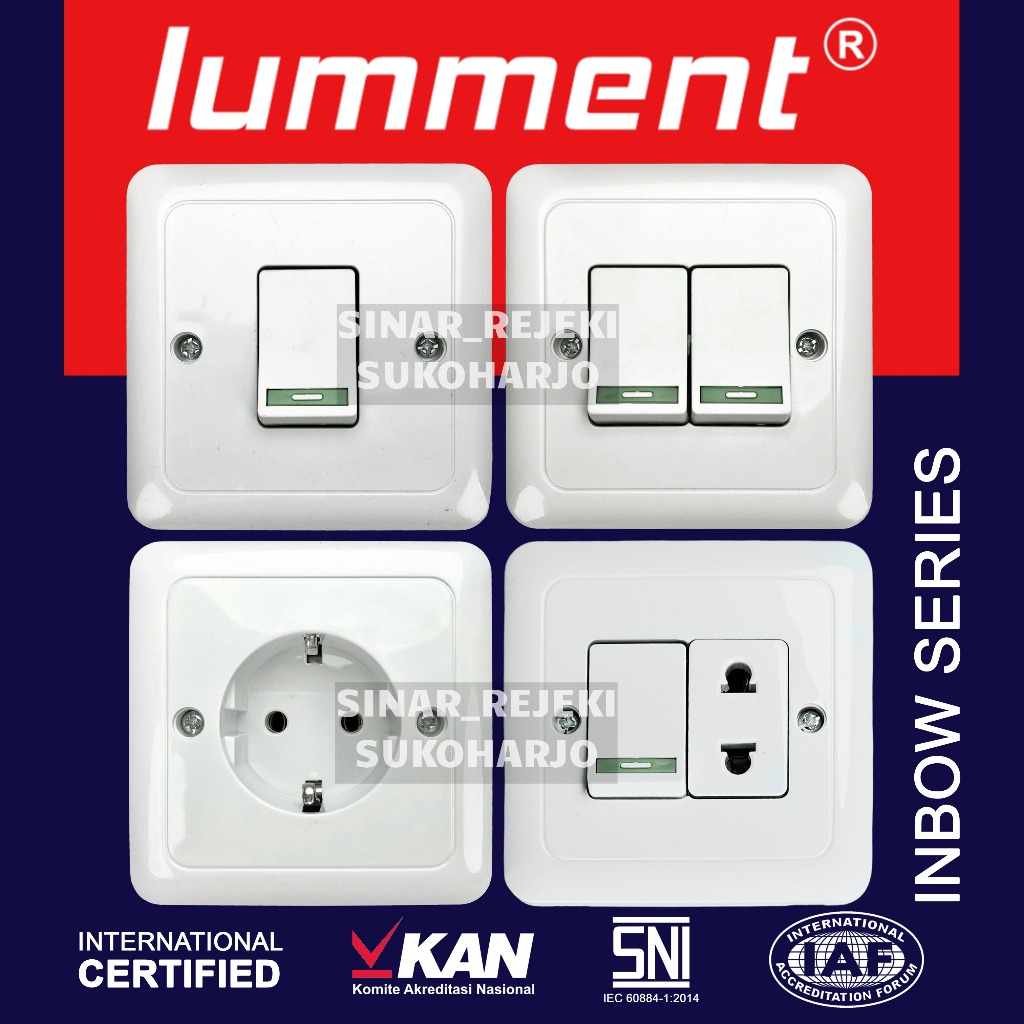 Jual LUMMENT Saklar Single Inbow IB Tanam / Saklar Seri / Stop Kontak ...