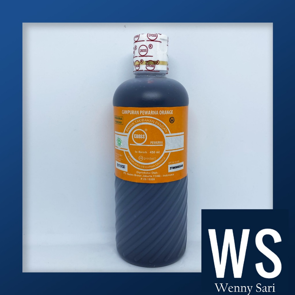 Jual Pewarna Orange/Oranye Cross Food Coloring Oil Based 450 ml ...