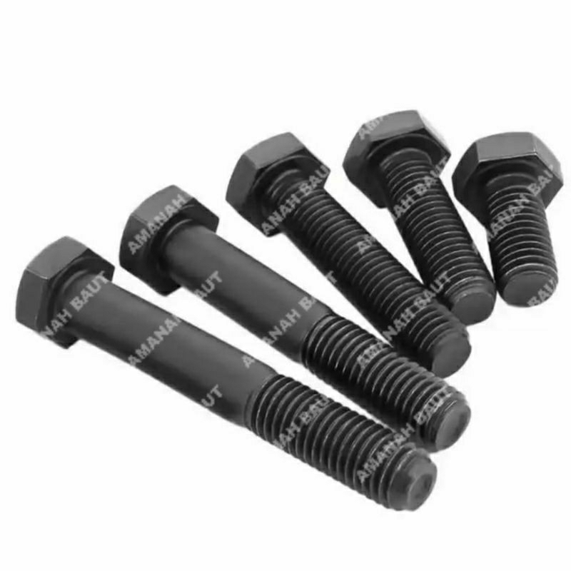 Jual Baut Mur Hitam Kunci 16-17 7/16" (11 mm) x 2" Inch (5 cm) Drat Kasar | Shopee Indonesia