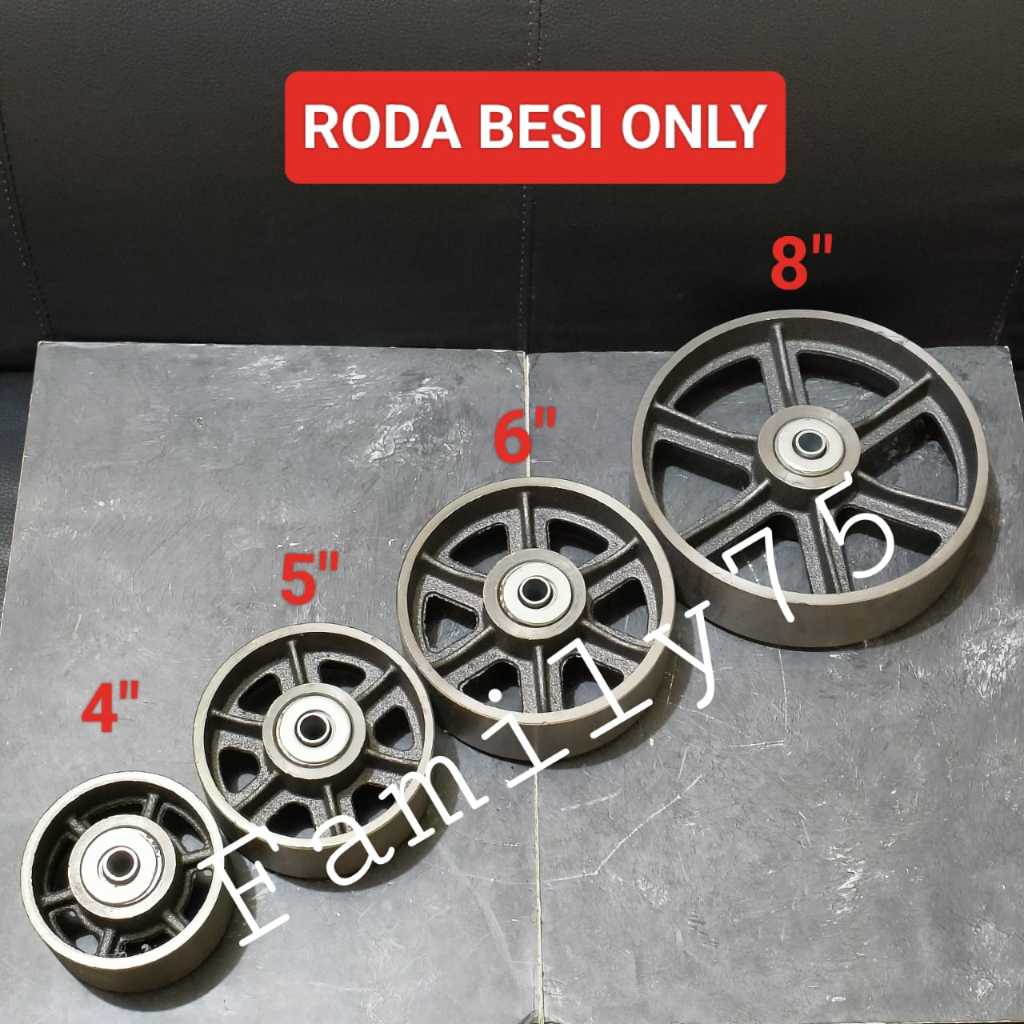 Jual Roda troli besi Only 4"-5"-6"-8" Trolley Caster Kastor 4-5-6-8 ...