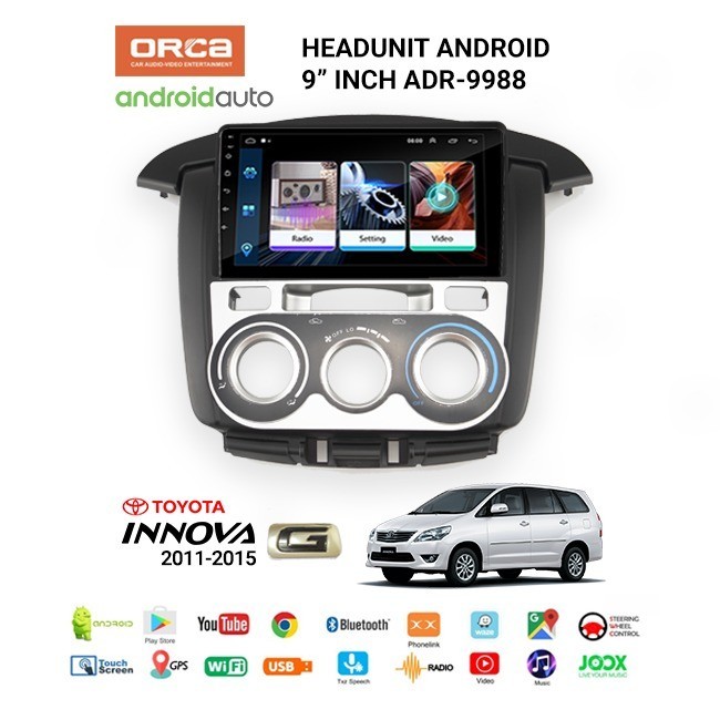 Jual Frame 9" TOYOTA INNOVA G 2011-2014 Double Din Android Head Unit 9 ...
