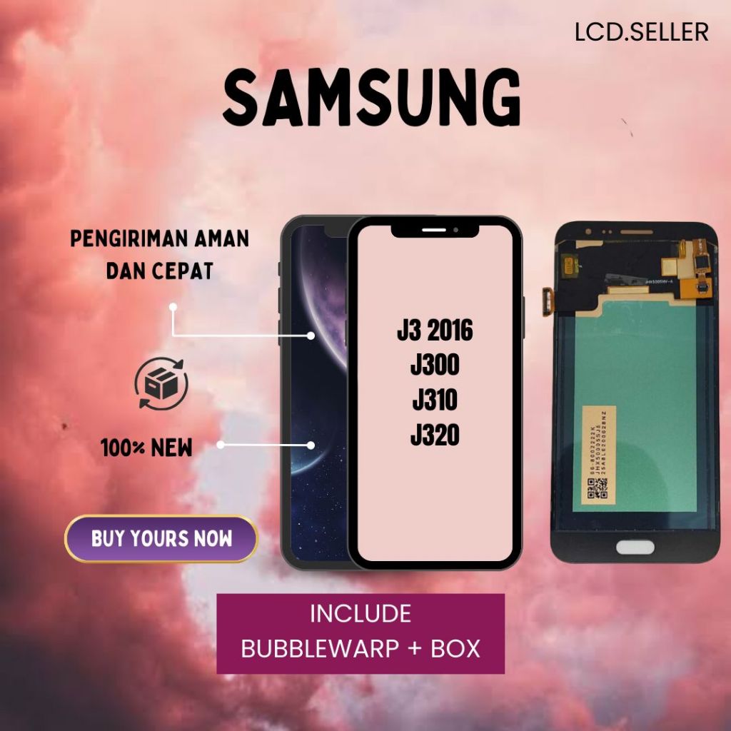 Jual LCD FULLSET TOUCHSCREEN SAMSUNG J3 2016 / J300 / J310 / J320 ORI | Shopee Indonesia