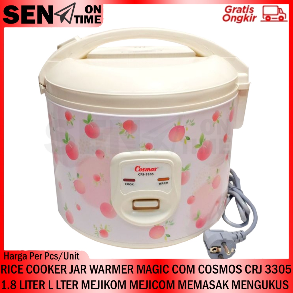 Jual MAGIC COM COSMOS CRJ 3305 1.8 LITER RICE COOKER JAR WARMER MEJIKOM ...