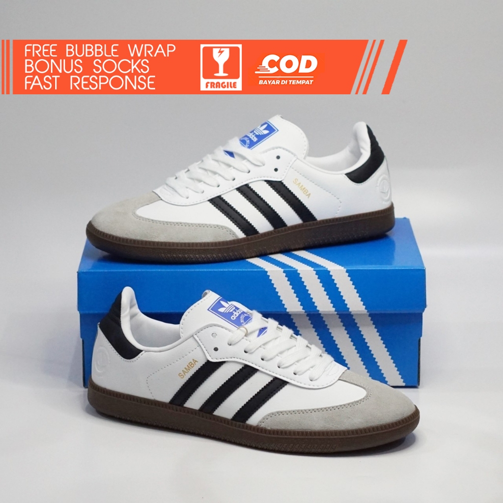 Jual Adidas Samba OG White Gum Sepatu Adidas Pria Adidas Samba Putih ...