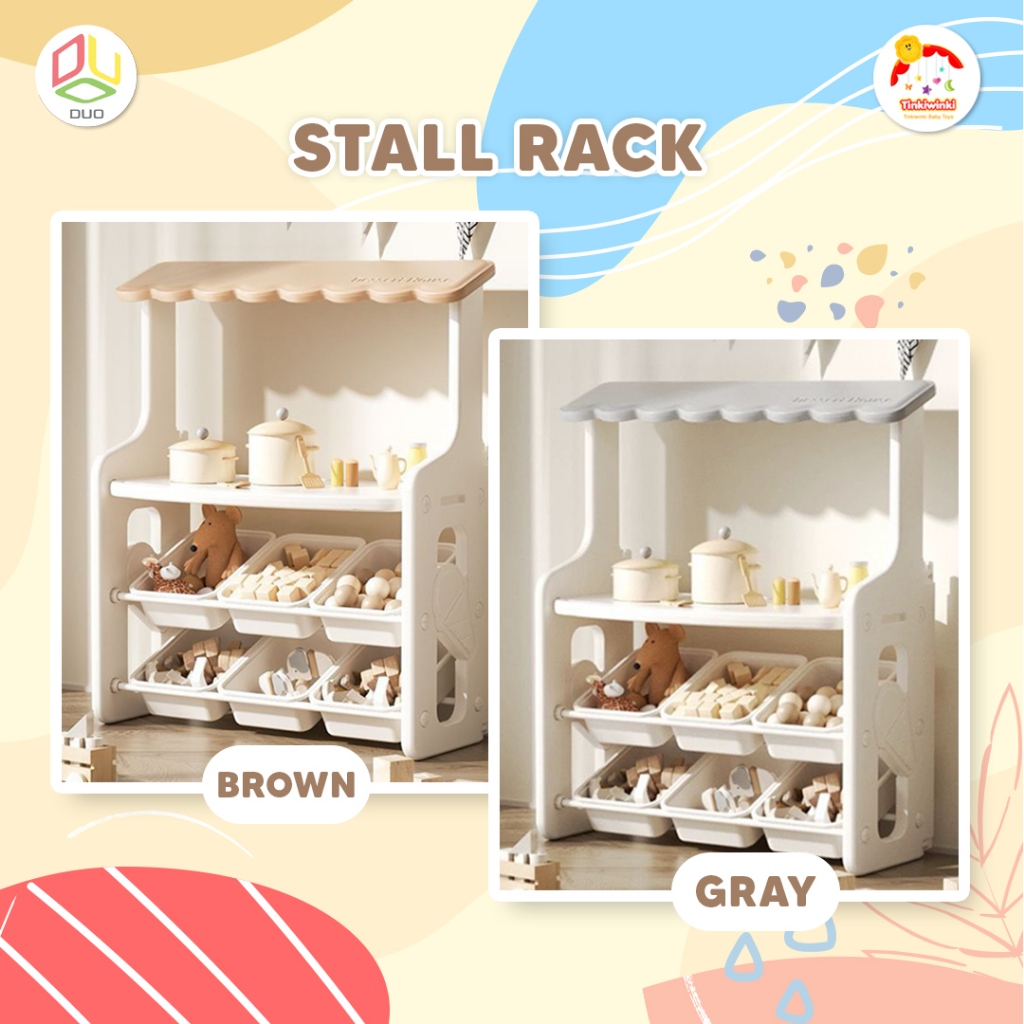 Jual Rak Penyimpanan Mainan Plastik Anak-anak / Stall rack | Shopee ...