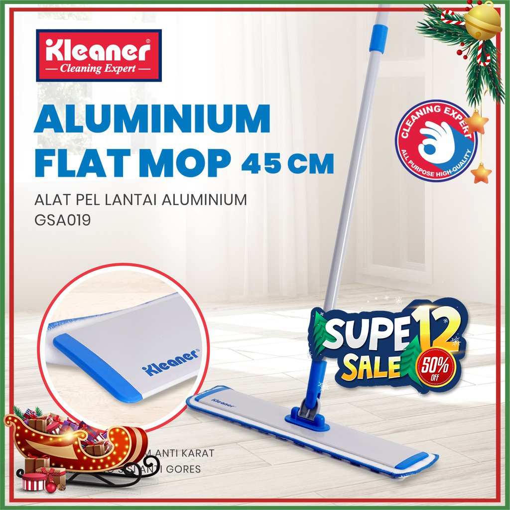 Jual Kleaner Alat Pel 45 Cm Aluminium Flat Mop Pembersih Lantai GSA019 | Shopee Indonesia