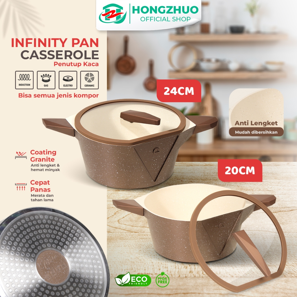 Jual Tifale by Hongzhuo Aesthetic Infinity Pan Casserole 20 CM 24 CM ...