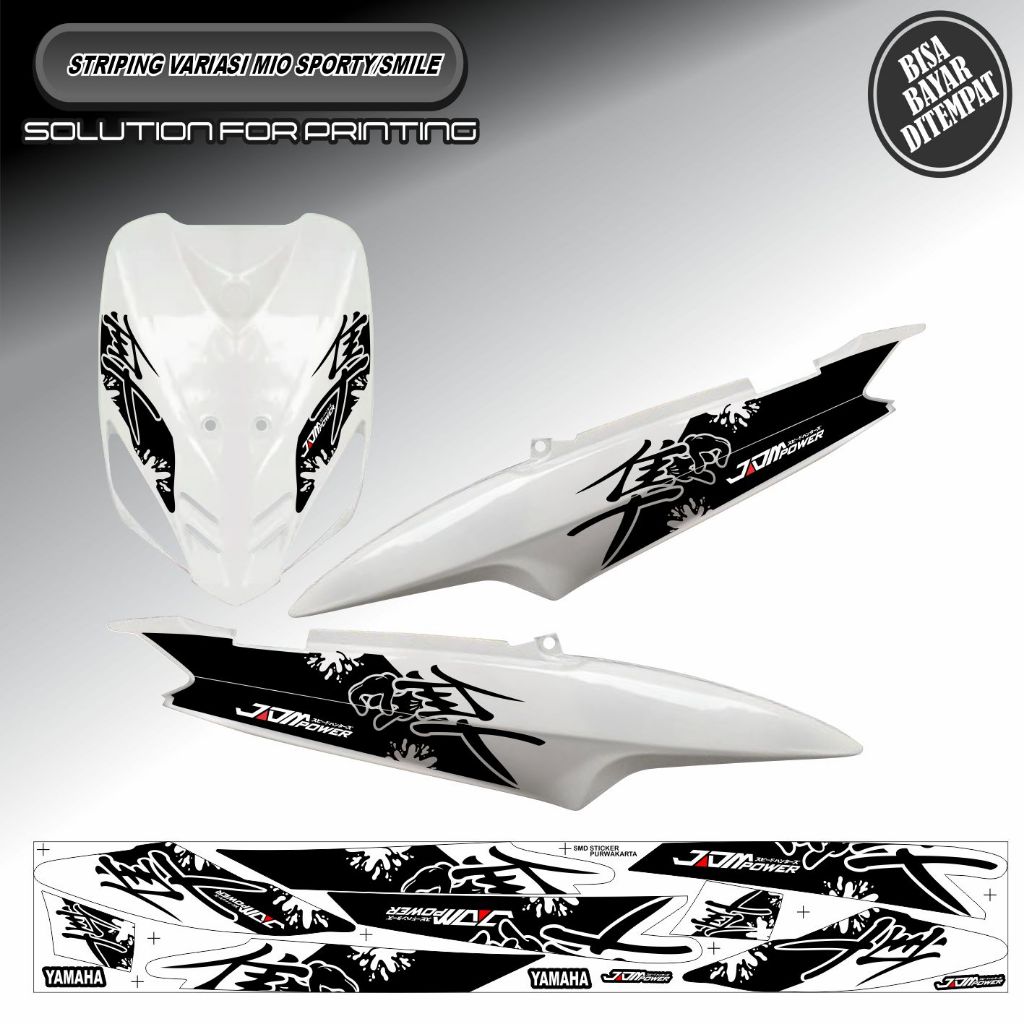 Jual STRIPNG STICKER VARIASI YAMAHA MIO SPORTY/SMLIE MOTIF JDM | Shopee ...