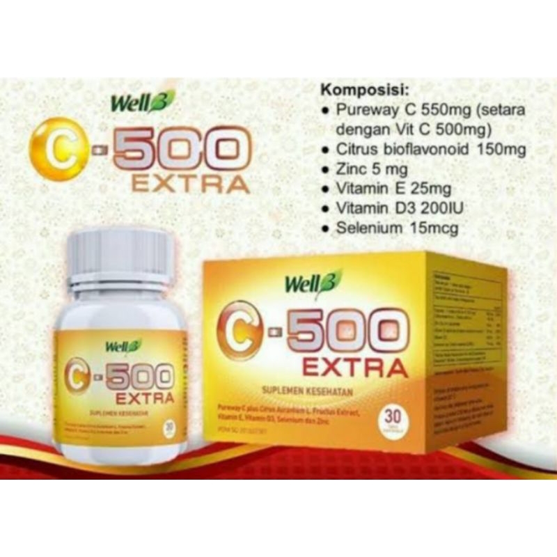 Jual Well3 C - 500 Extra isi 32 tb(lebih lengkap dari Ester C Plus) Vitamin C anti oksidan ...