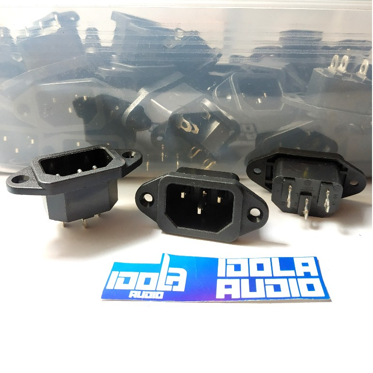 Jual Jack Power AC Komputer (Amplifire) Casis Plastik Cowok 3 PIN/socket ac inlet 3pin kuping cp ...