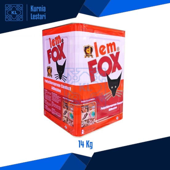 Jual Lem FOX Merah / Lem Kuning Serbaguna / Lem HPL Vinyl 14 KG ...
