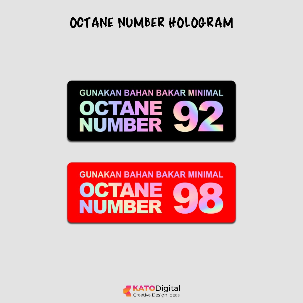 Jual Stiker Hologram Octane Number 92 Sticker Gunakan Bahan Bakar ...