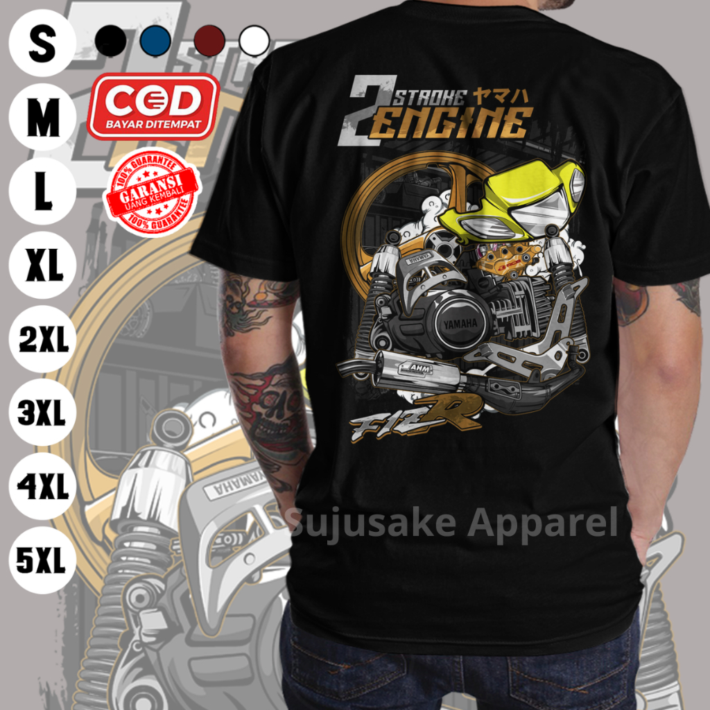 Jual Baju Kaos Atasan Yamaha 2 Two Tak Stroke 2stroke Fizr Fiz r Distro ...