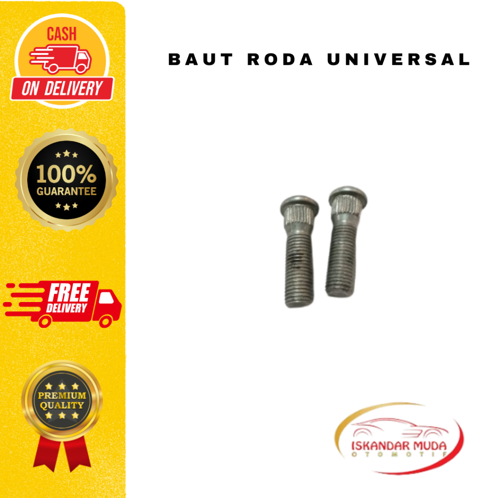 Jual Baut roda Mobil Universal, Panjang 12MM 100% ORIGINAL | Shopee ...