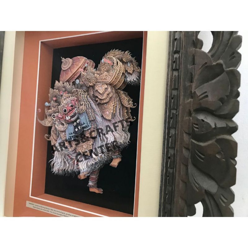 Jual Frame Papertole 3D Barong Bali / frame kerajinan tangan seni ...